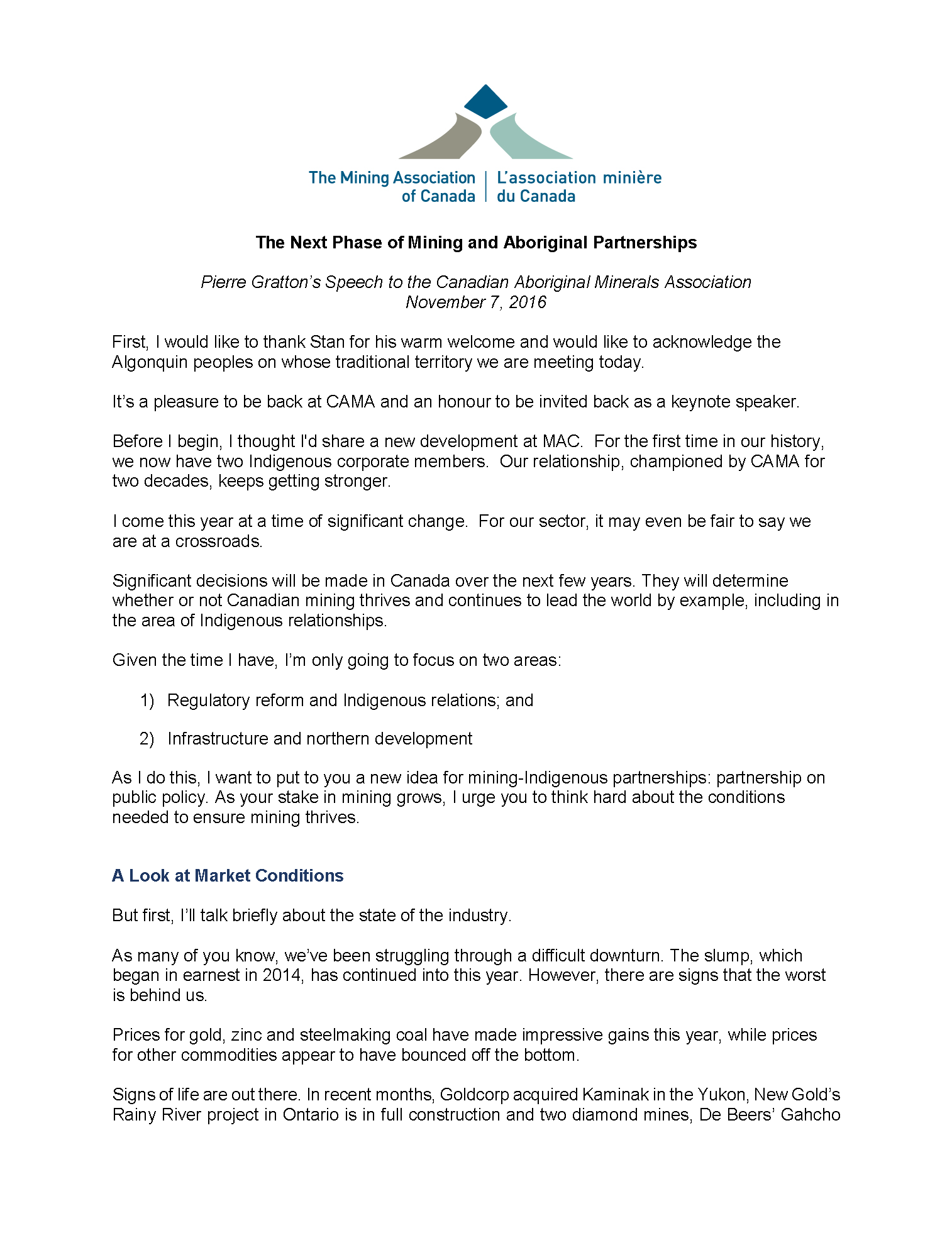 The Next Phase of Mining and Aboriginal Partnerships - The Mining ...