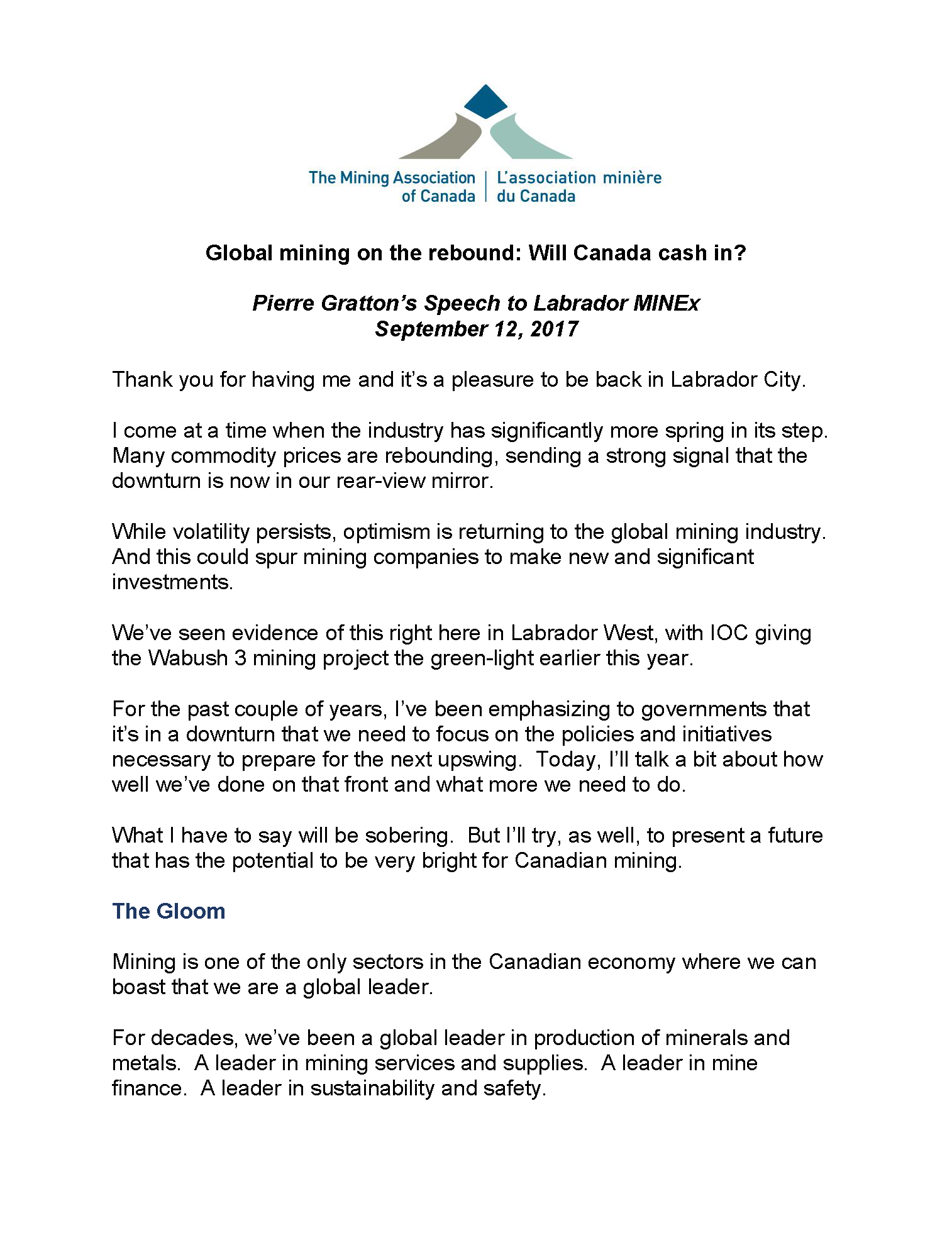 Global mining on the rebound: Will Canada cash in? - The Mining ...