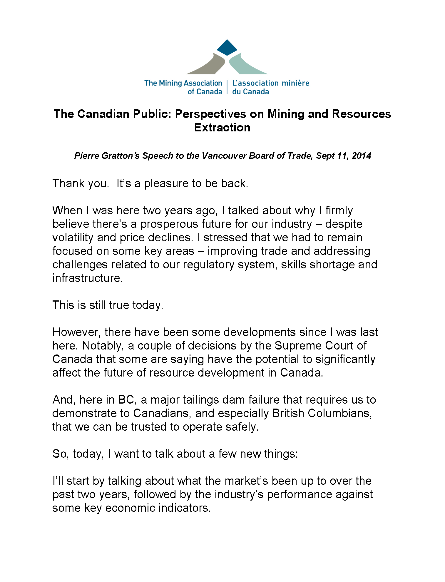 The Canadian Public: Perspectives on Mining and Resources Extraction ...