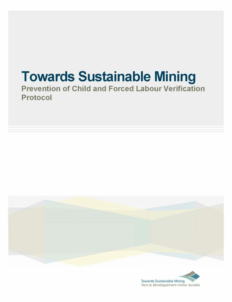 TSM Tailings Management Protocol, 2019 - The Mining Association of Canada