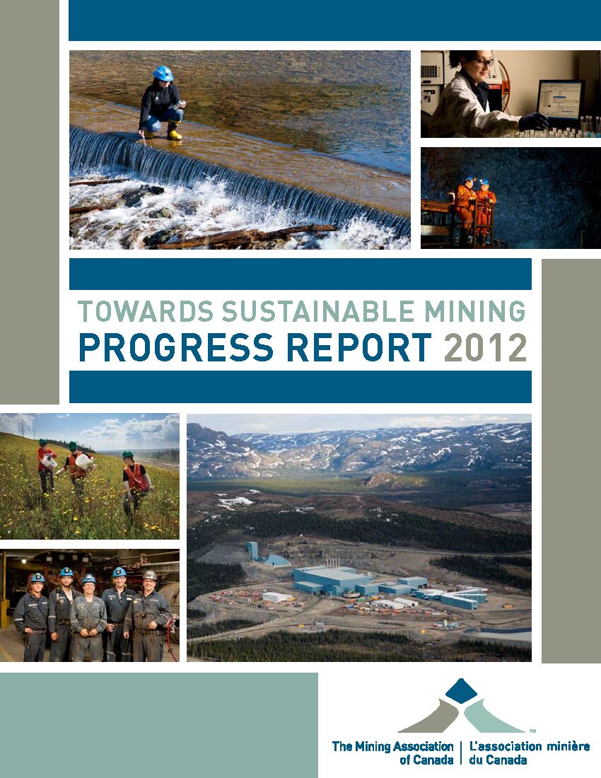TSM Progress Report 2012 - The Mining Association of Canada