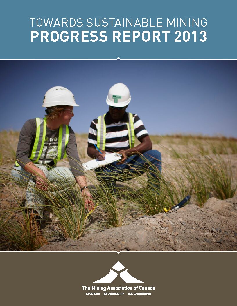 TSM Progress Report 2013 - The Mining Association of Canada