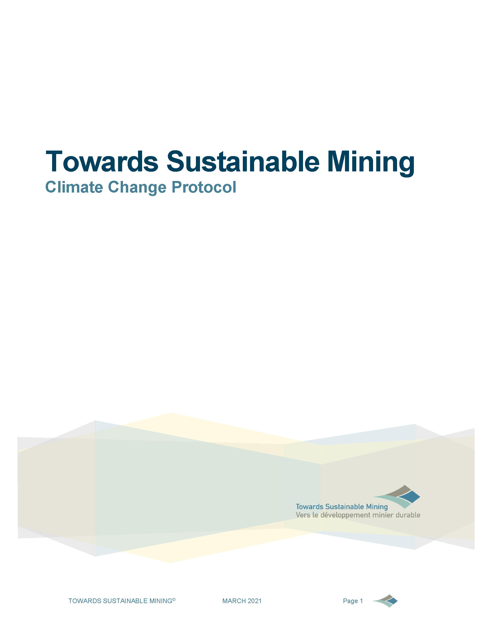 TSM Climate Change Protocol - The Mining Association of Canada