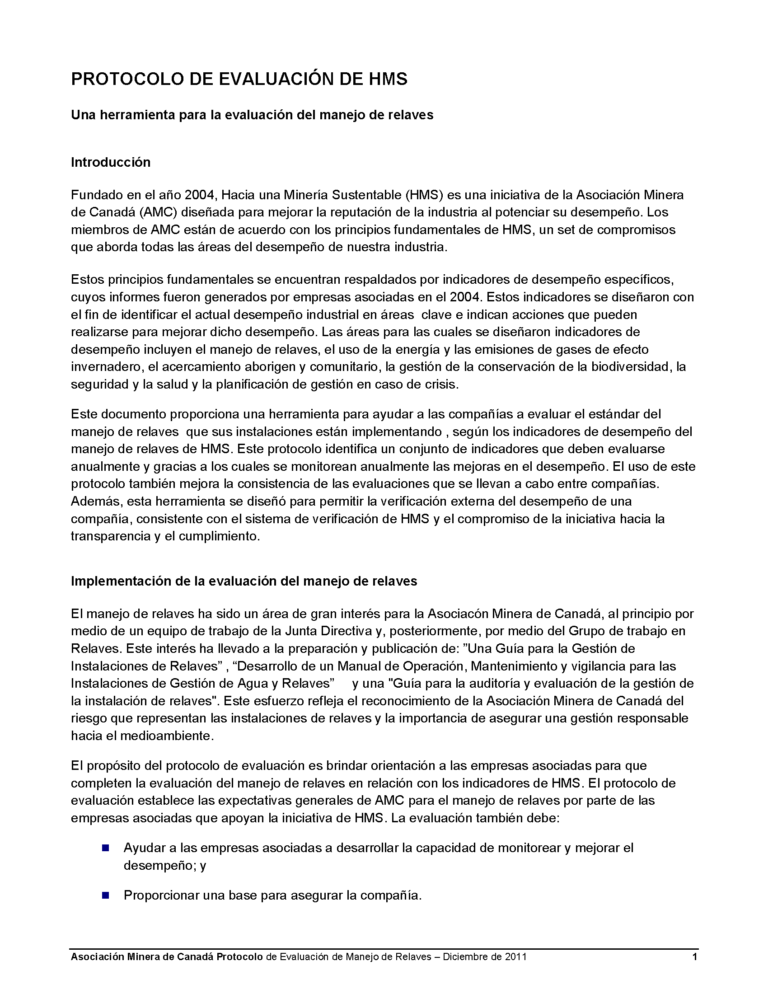 A Guide to the Audit and Assessment of Tailings Facility Management ...